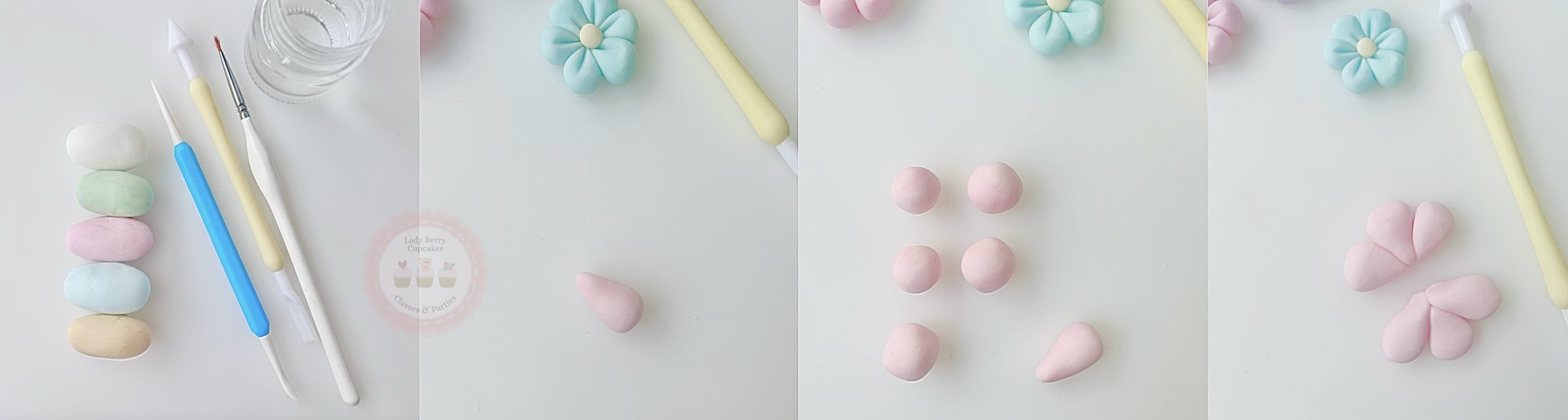 Easy Fondant Flower Tutorial | Lady Berry Cupcakes