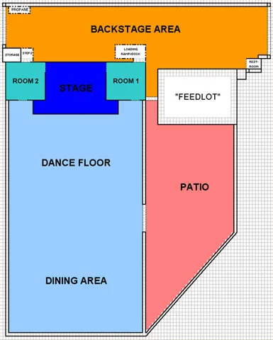 Dance Hall Diagram & Measurements | Official Luckenbach Texas | General ...