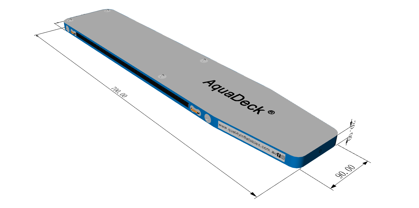 inflatable straight boat dock — AquaDeck