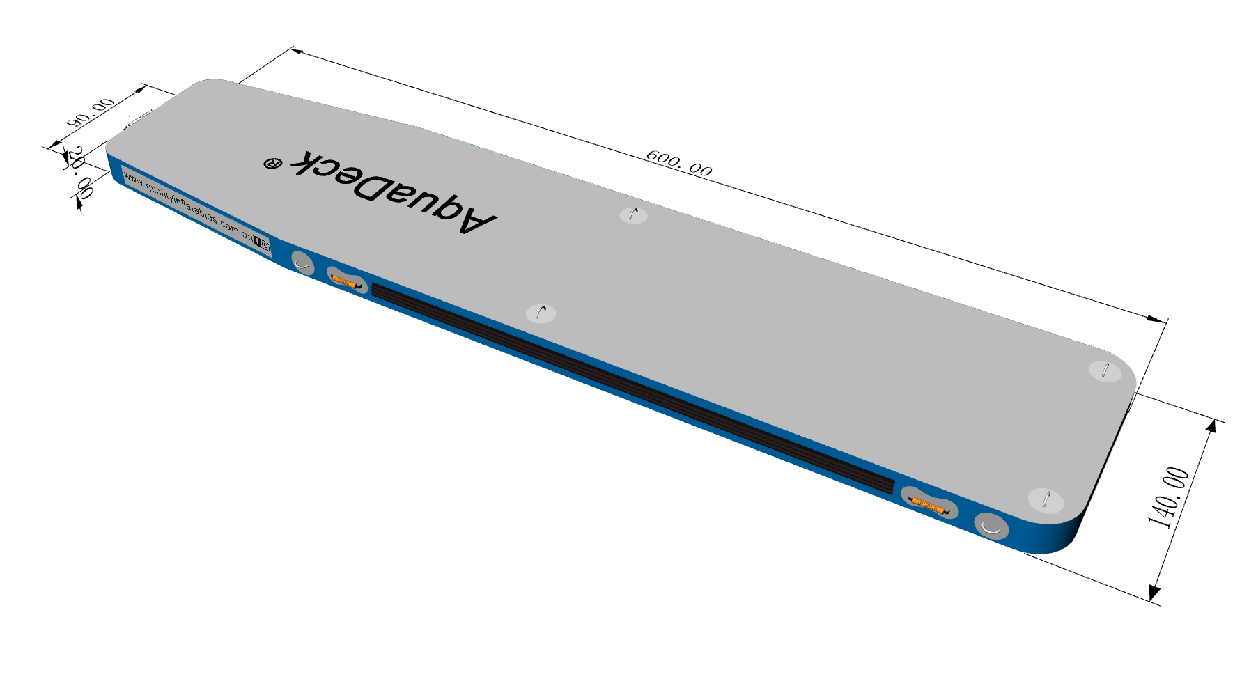 inflatable straight boat dock — AquaDeck
