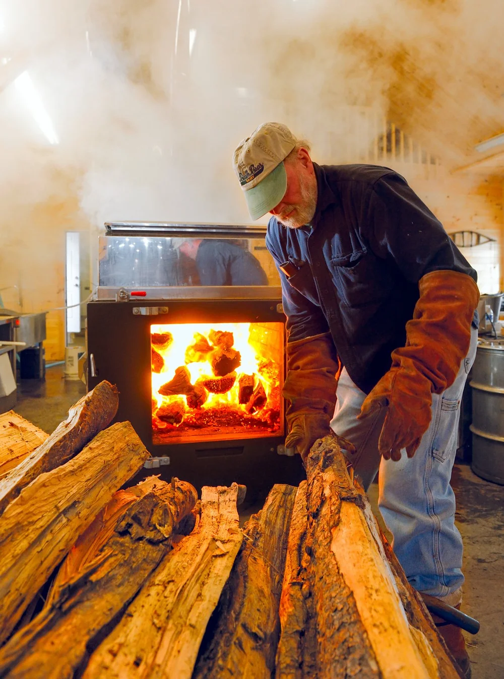 Maple Sugaring_Boiling Sap VT — Jeff Schneiderman Photography
