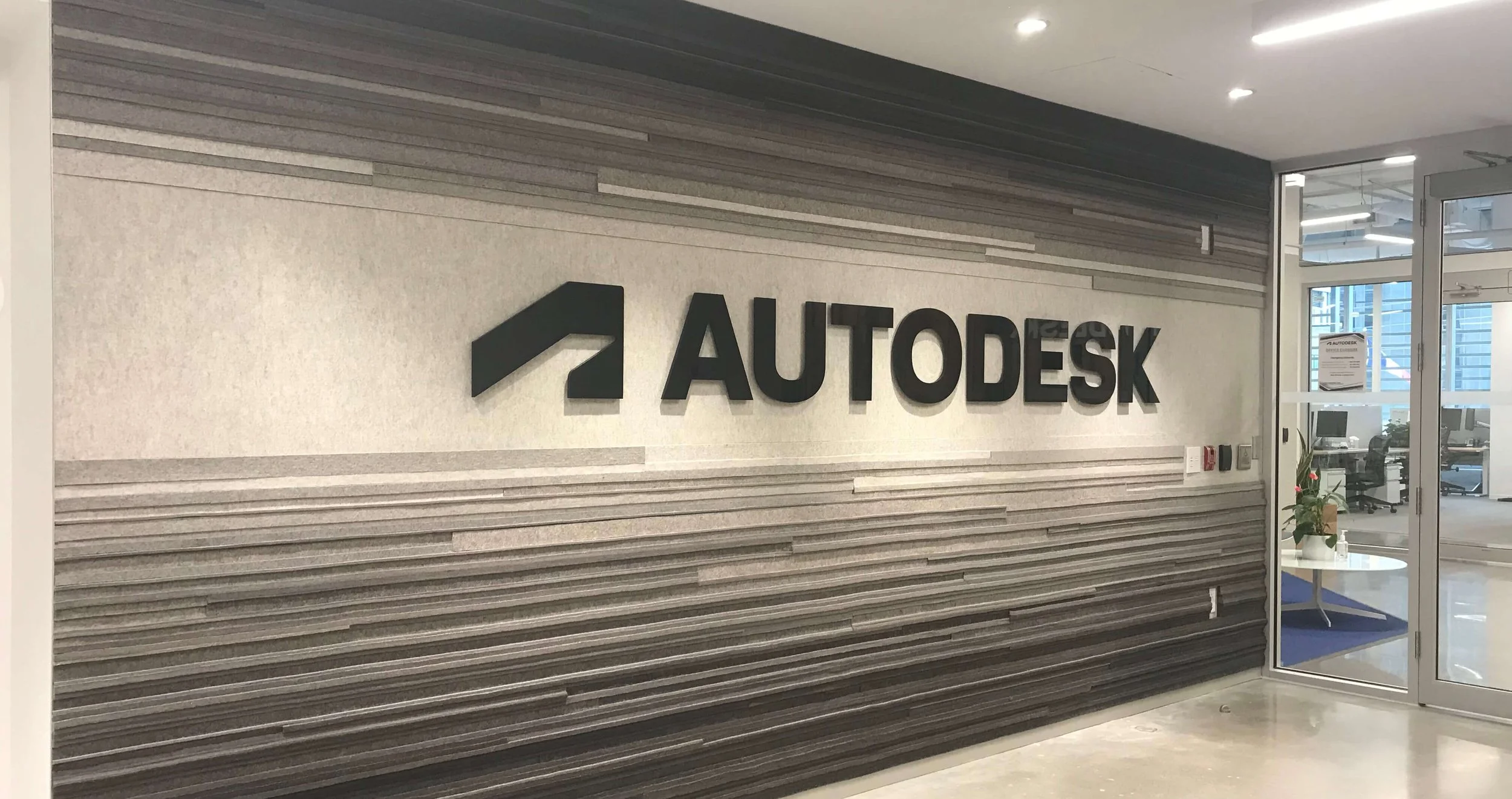 Autodesk, Toronto reception walls — FELT