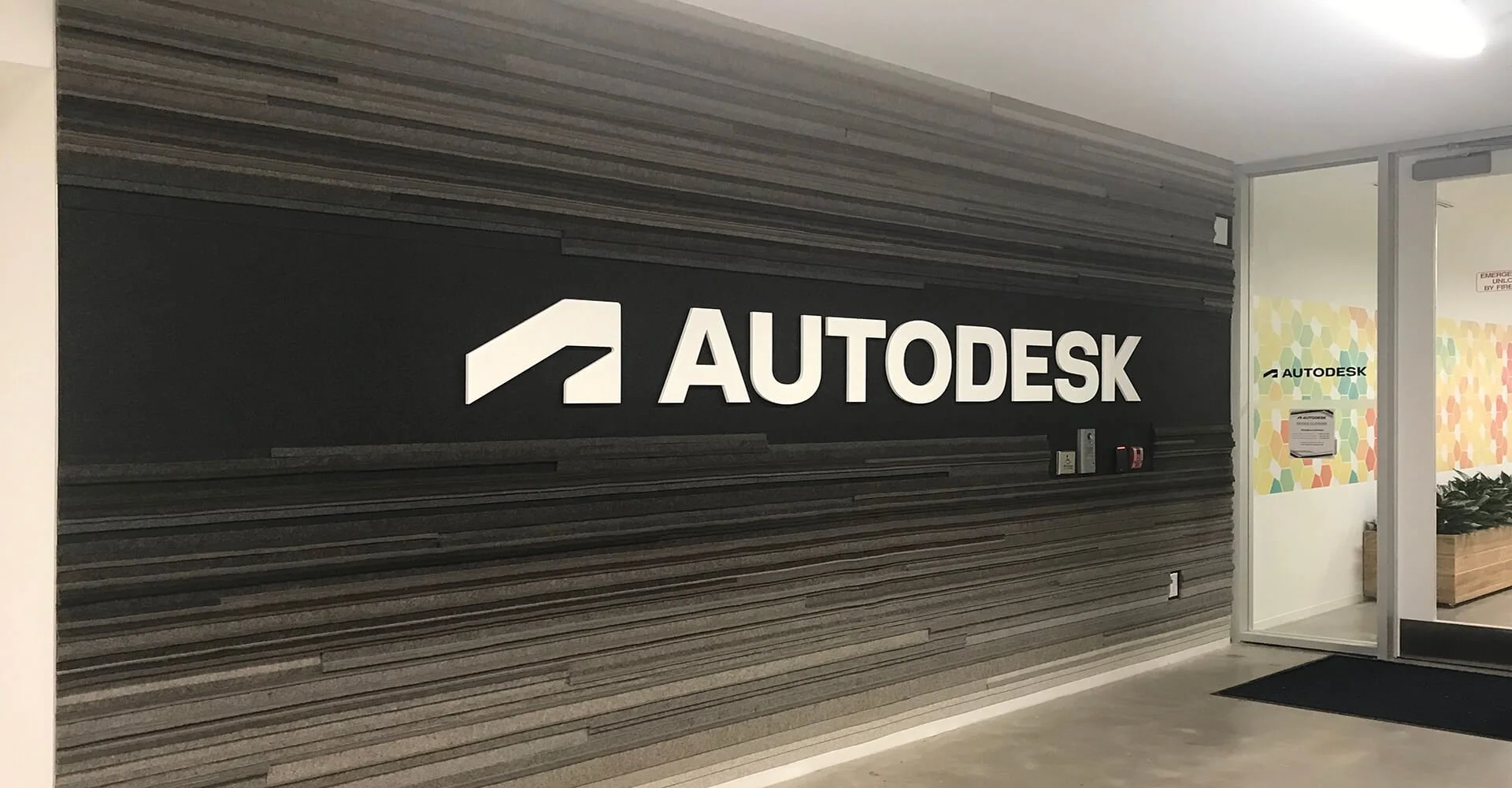Autodesk, Toronto reception walls — FELT