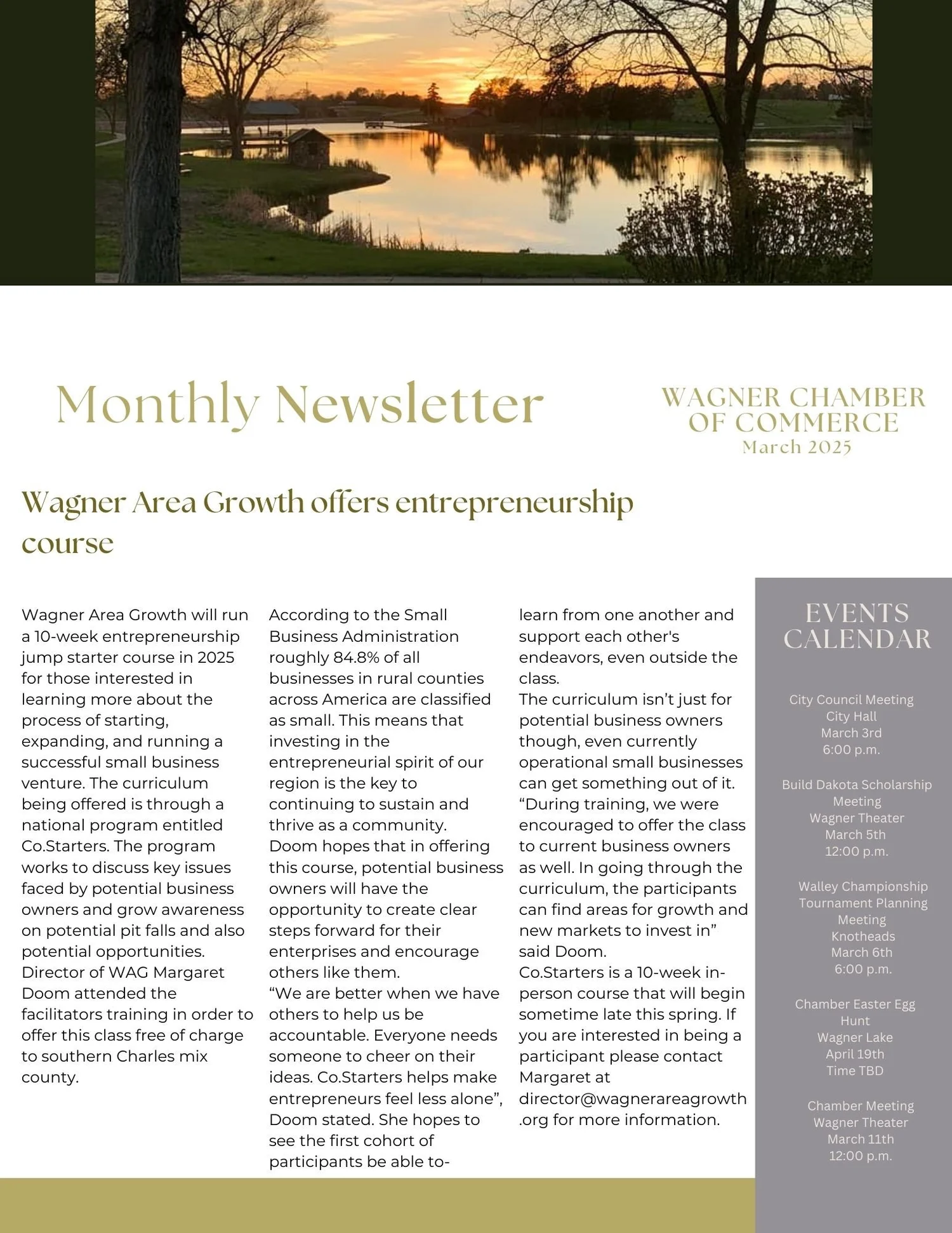 Wagner Area Growth | Explore Opportunities Today — City of Wagner