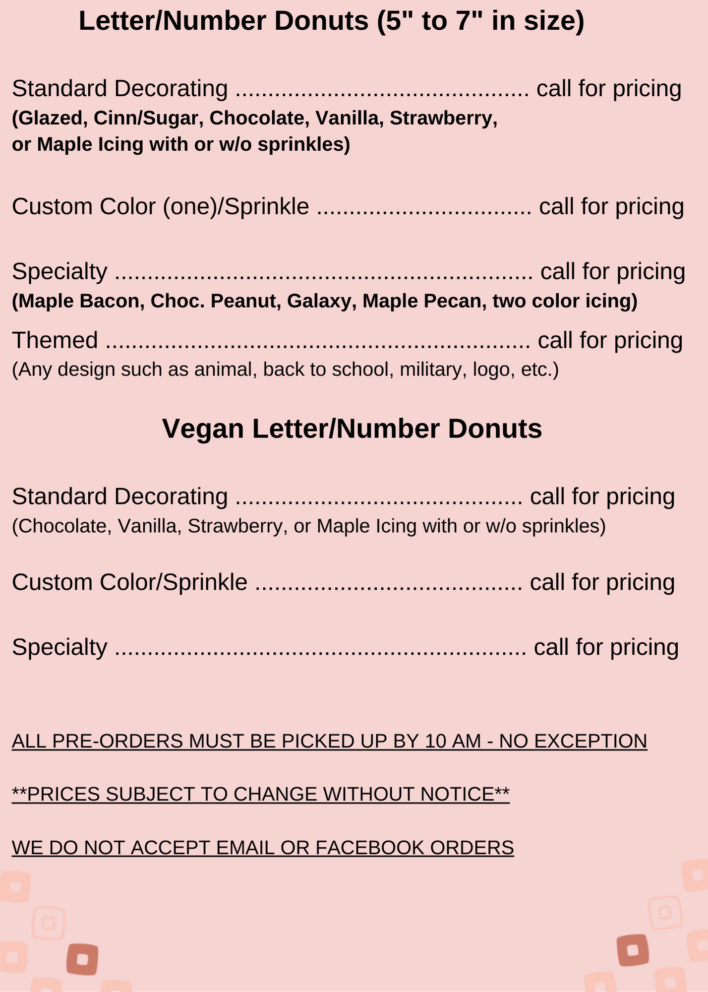 Menu — Square Donut Omaha