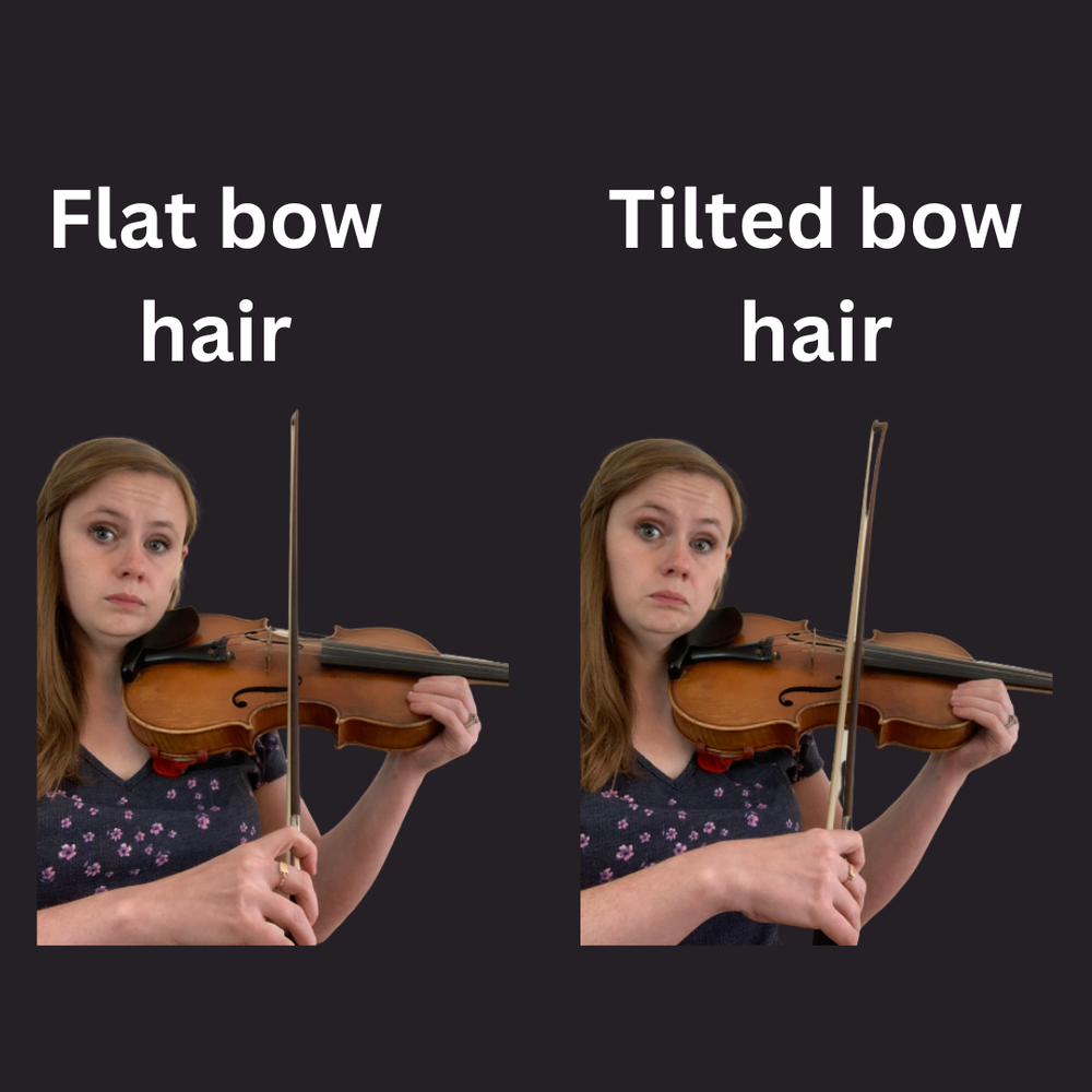 When should I tilt my bow hair? — Suzuki Violin Lessons