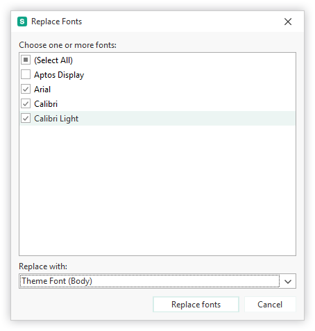 How to find a font in PowerPoint