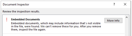 How to find embedded objects in Word