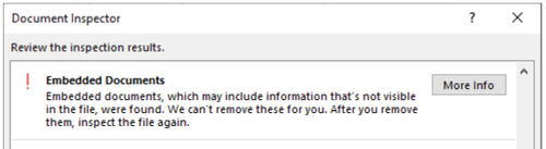 How to find embedded objects in Word