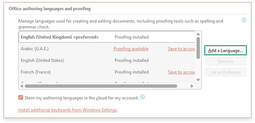How to change language in PowerPoint