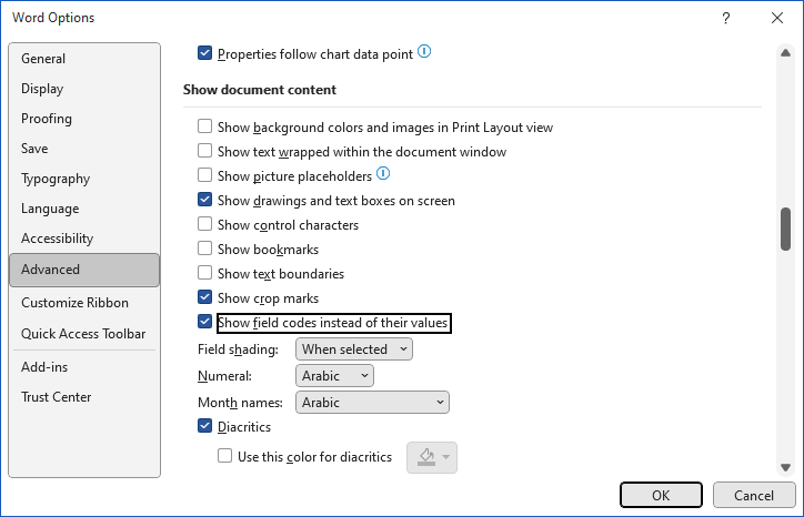 How to find embedded objects in Word
