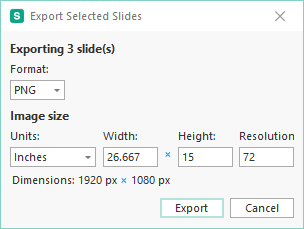 Save PowerPoint slides as high-resolution images