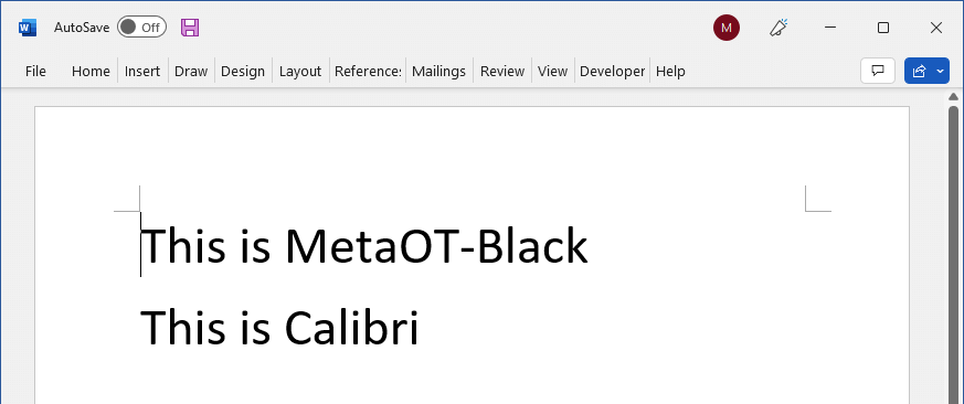 Why are fonts not displaying correctly in Word?