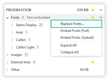 How to find a font in PowerPoint