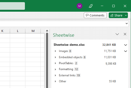 How to find embedded objects in Excel