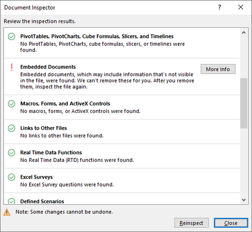 How to find embedded objects in Excel