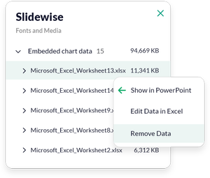 Remove Embedded Excel Data From PowerPoint