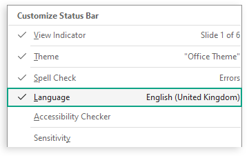 How to change language in PowerPoint