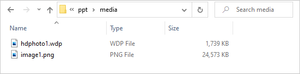 What is a WDP file in PowerPoint?