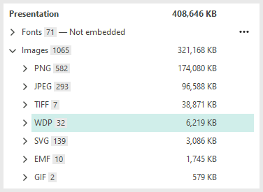 What is a WDP file in PowerPoint?