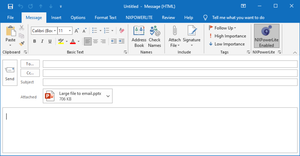 Compress large email attachments in Outlook