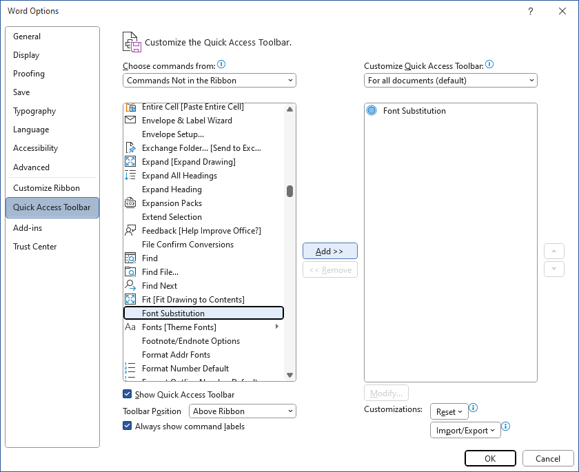 Why are fonts not displaying correctly in Word?