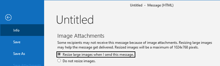 Compress large email attachments in Outlook