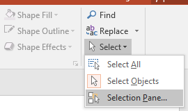 How to find embedded objects and charts in PowerPoint