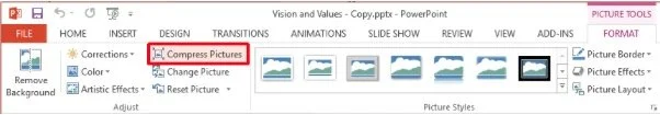 How to compress PowerPoint files