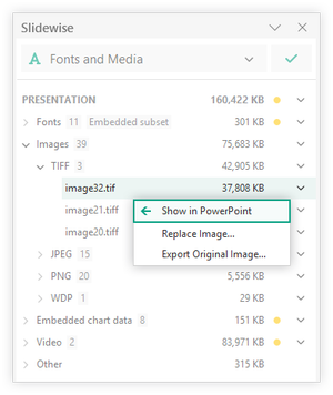 How to find large images in PowerPoint