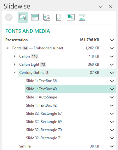 List all fonts in a presentation and easily replace fonts in PowerPoint