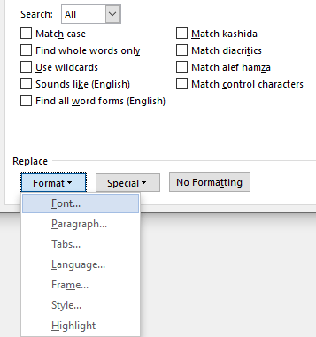 List all fonts used in a document and easily replace fonts in Word
