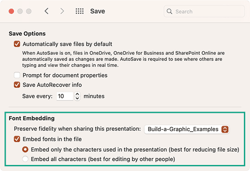 How to embed fonts in PowerPoint