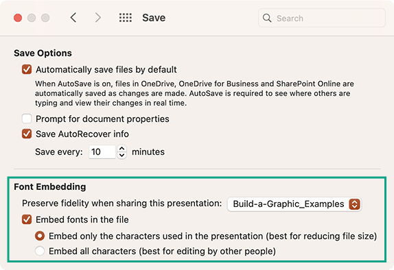 How to embed fonts in PowerPoint
