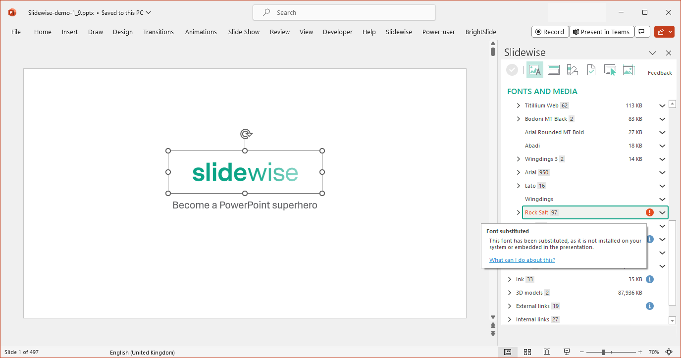 Why fonts don't display properly in PowerPoint