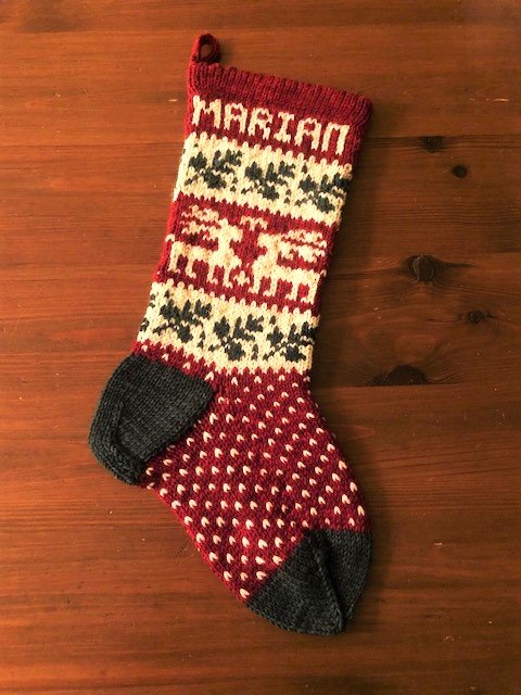 Mistletoe and Moose Christmas Stocking Pattern — Basque Knitter