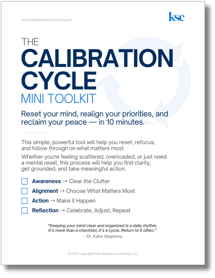 Calibration Cycle Mini Toolkit | Katie Stephens Consulting