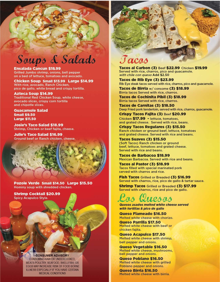 DINNER/ ALL DAY — Barcenas Mexican Restaurant