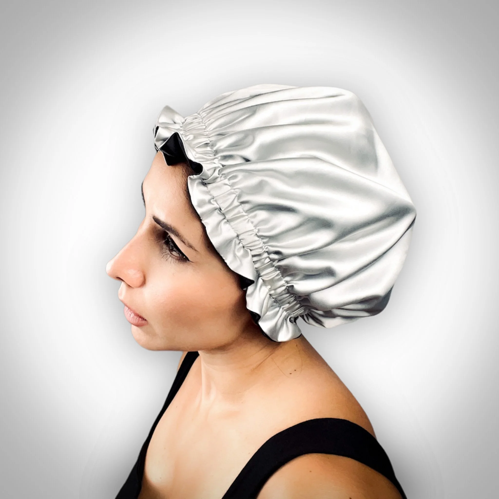 Satin Hair Bonnet (Small, Pink/Fuchsia) – Gentle on Hair | Olki Beauty