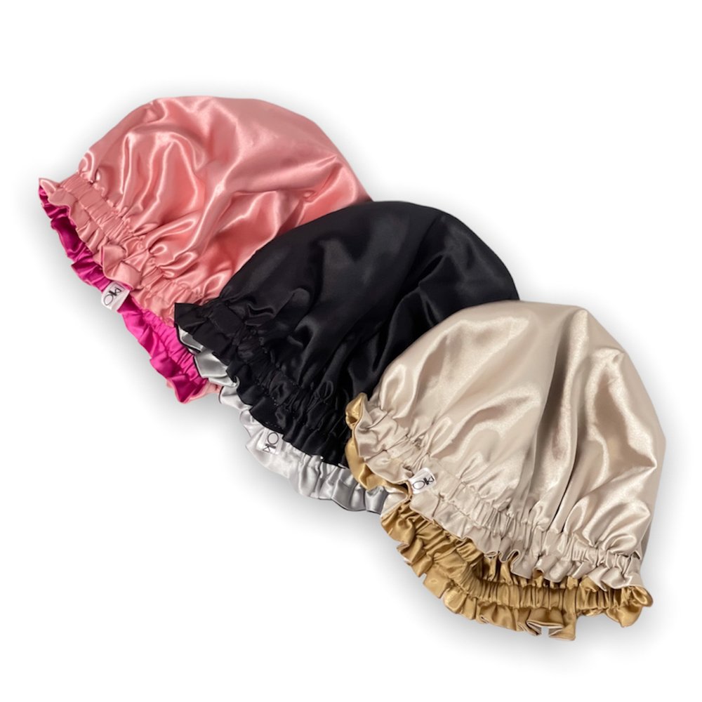 Small Champagne Golden Satin Bonnet. The Ultimate Hair Protection Solution.