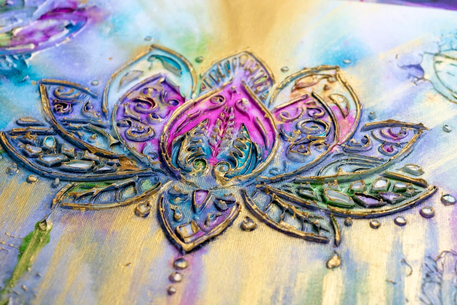 Lotus Abstract Painting Australia — Michelle Tracey Art
