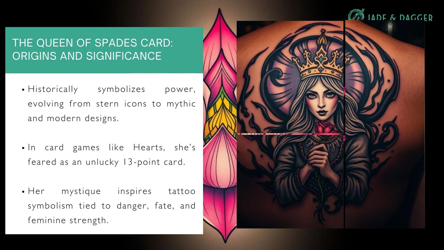 Uncover Queen of Spades Tattoo Meaning & Symbolism — Jade and Dagger Tattoo