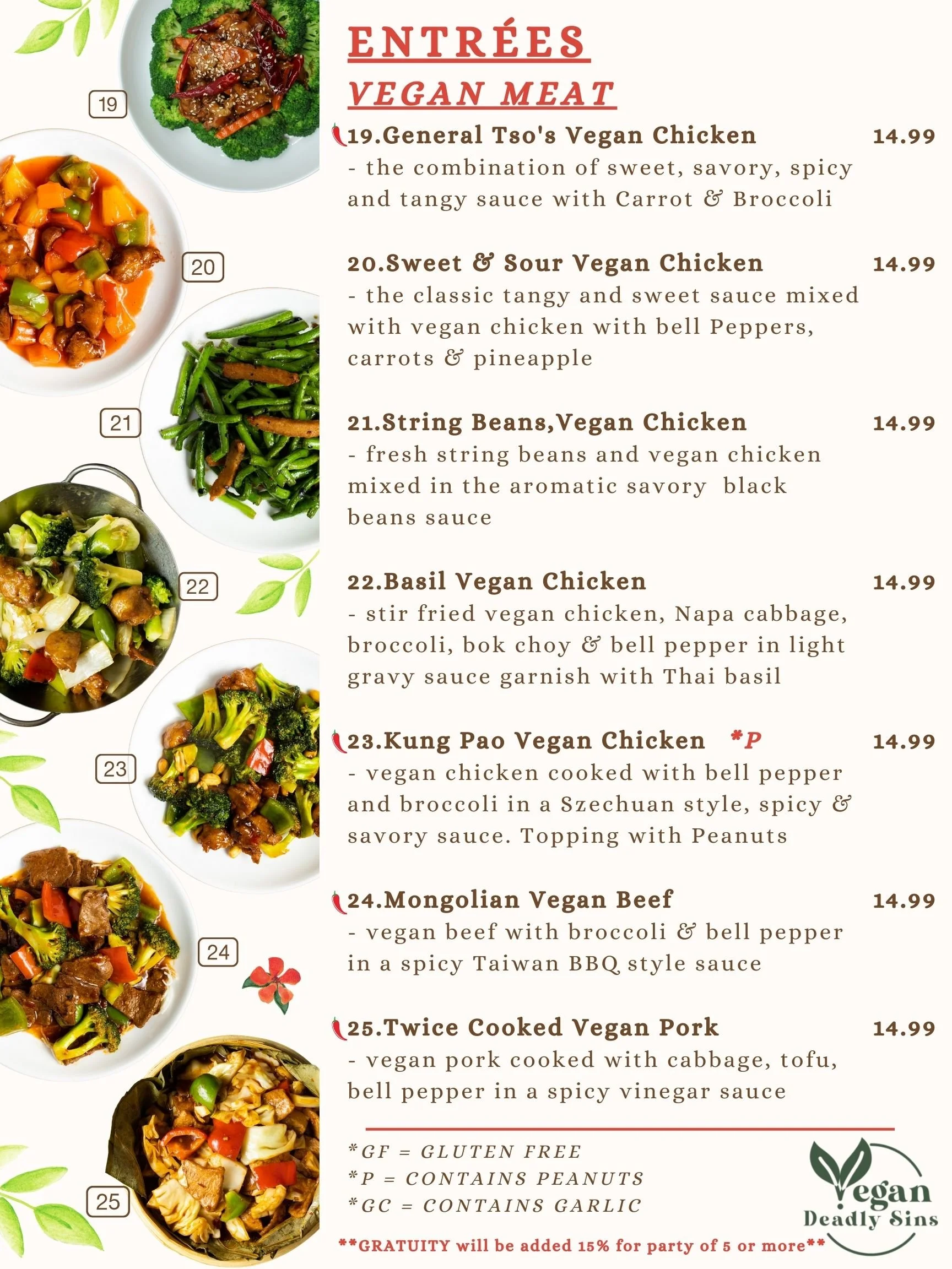 Menu 1 — Vegan Deadly Sins