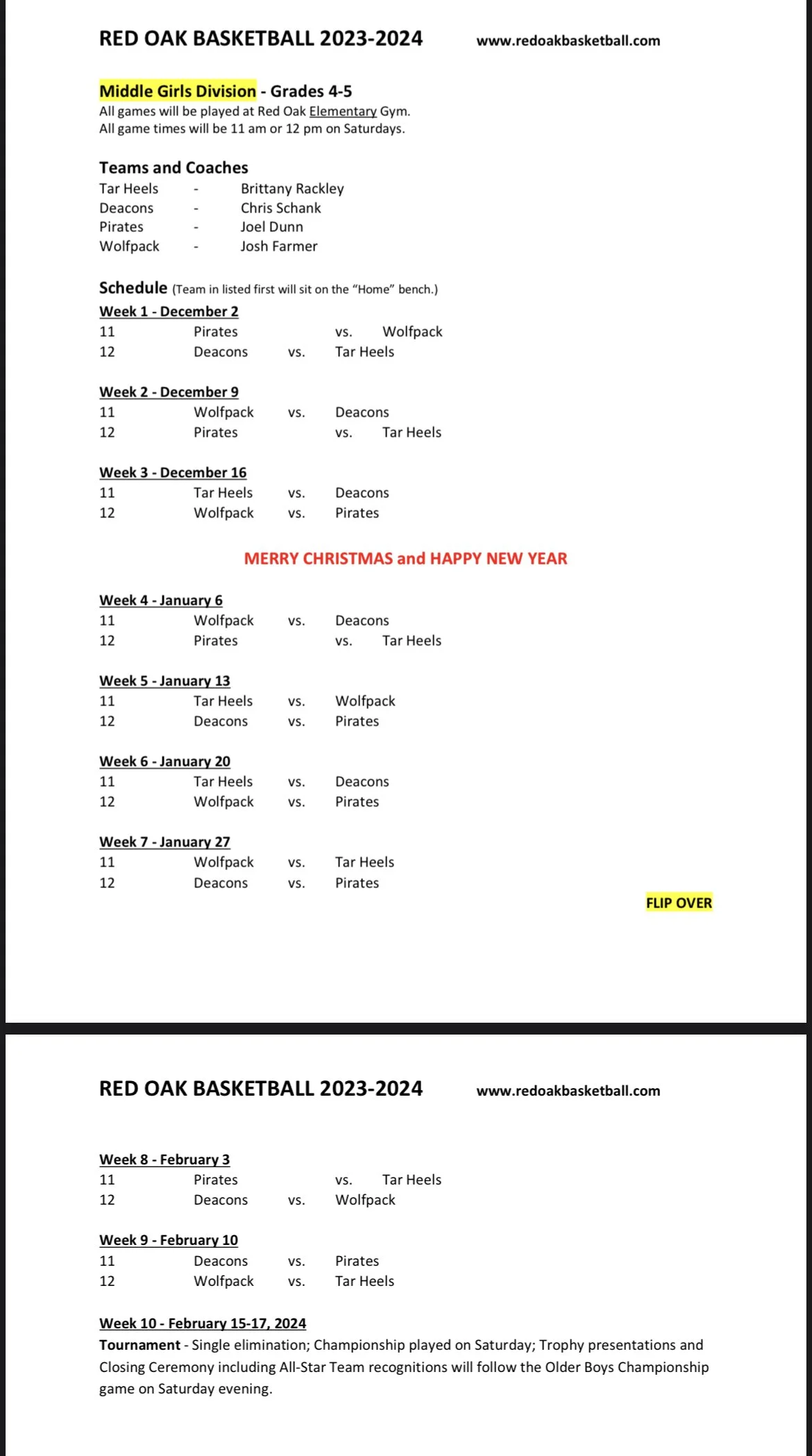 Red Oak Basketball League