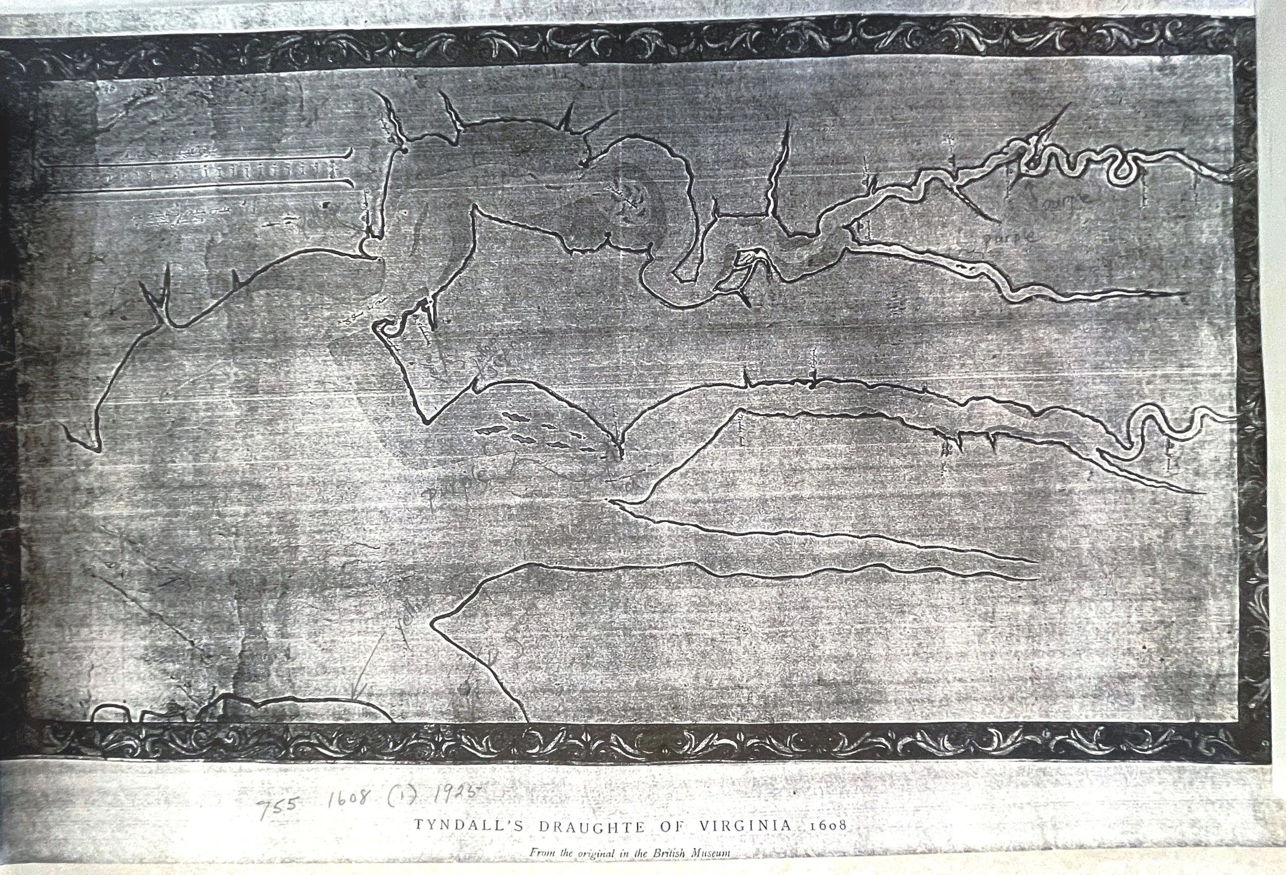 Tindall Map — Captain John Smith Chesapeake Cross Markers