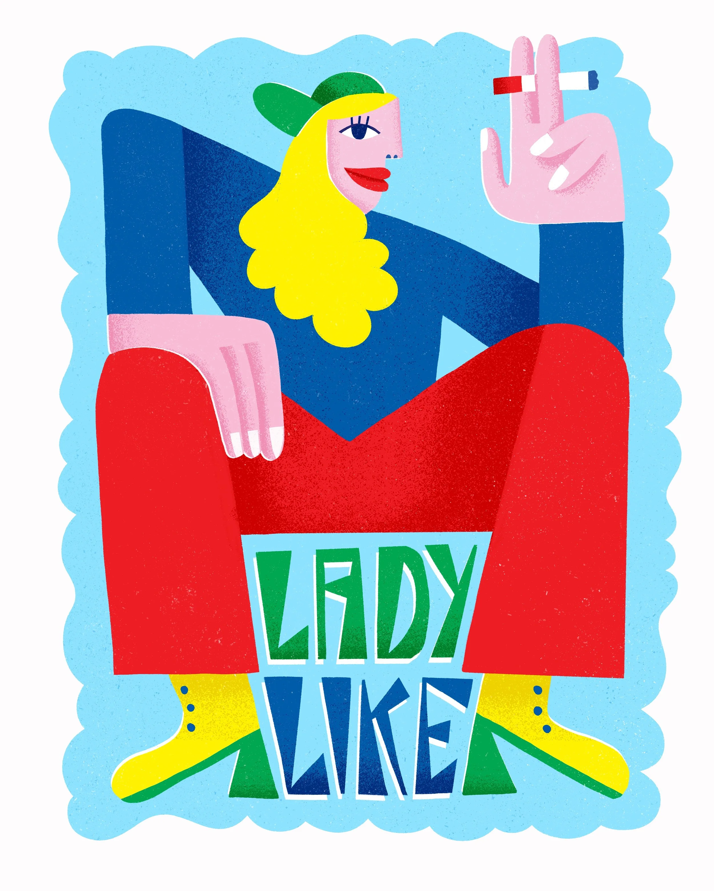 Ladylike Illustration Editorial Femininity Smoking Tomboy — Benedetta ...