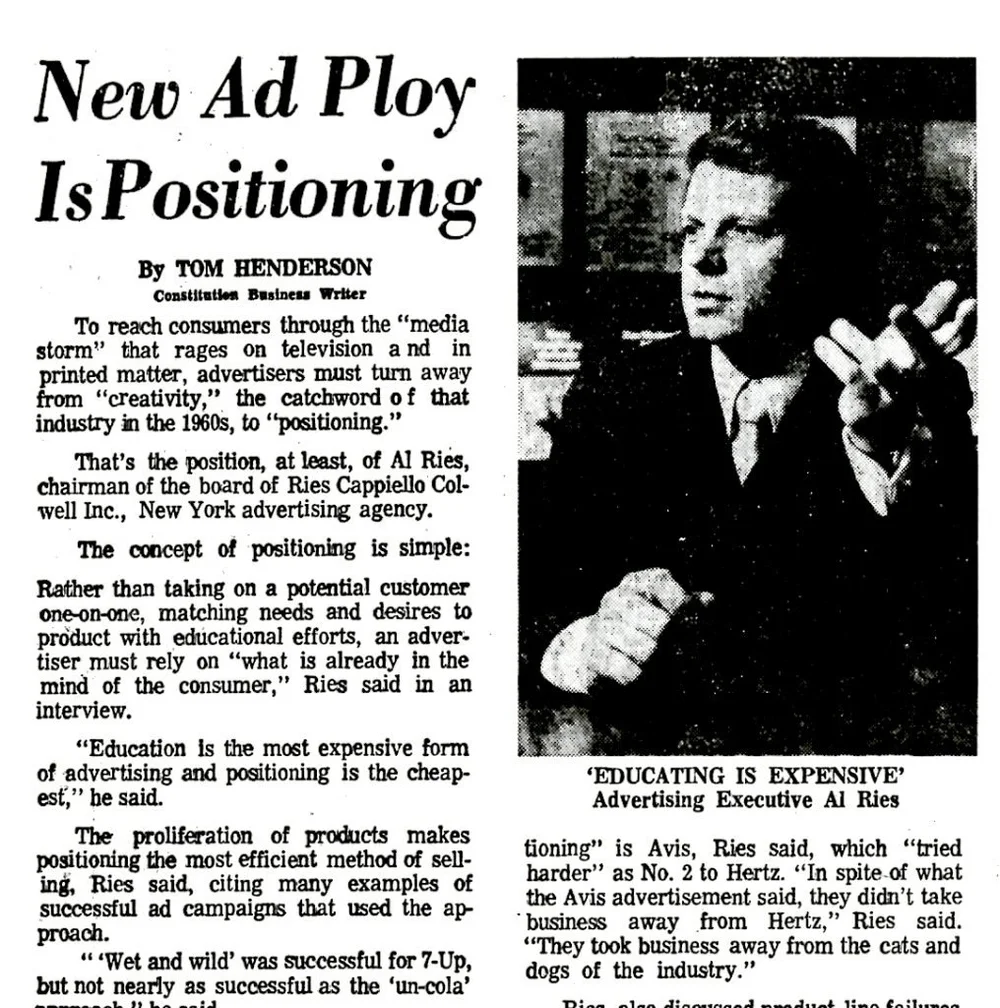 Positioning: The Battle for Your Mind — Al Ries