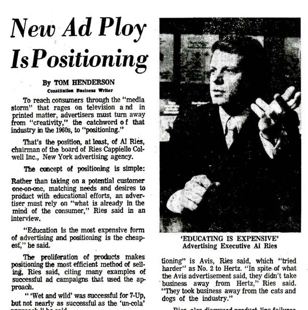 Positioning: The Battle for Your Mind — Al Ries