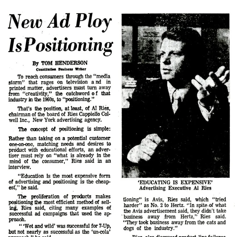 Positioning: The Battle for Your Mind — Al Ries