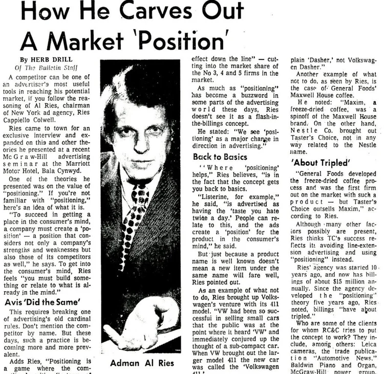 Positioning: The Battle for Your Mind — Al Ries